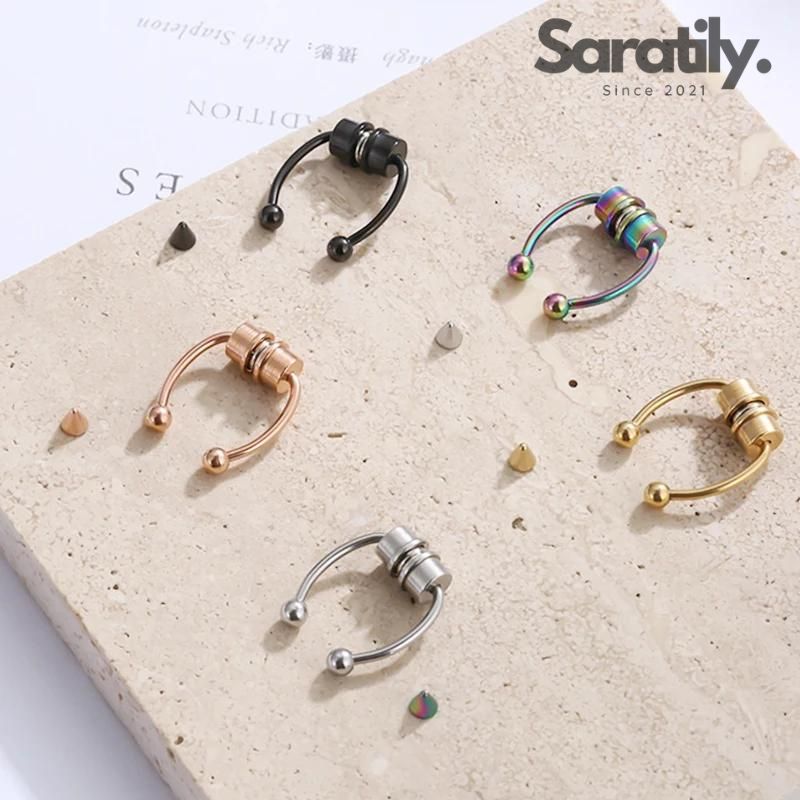NoseClip Magnets: Fake Magnetic Septum Nose Ring Piercing - Saratily